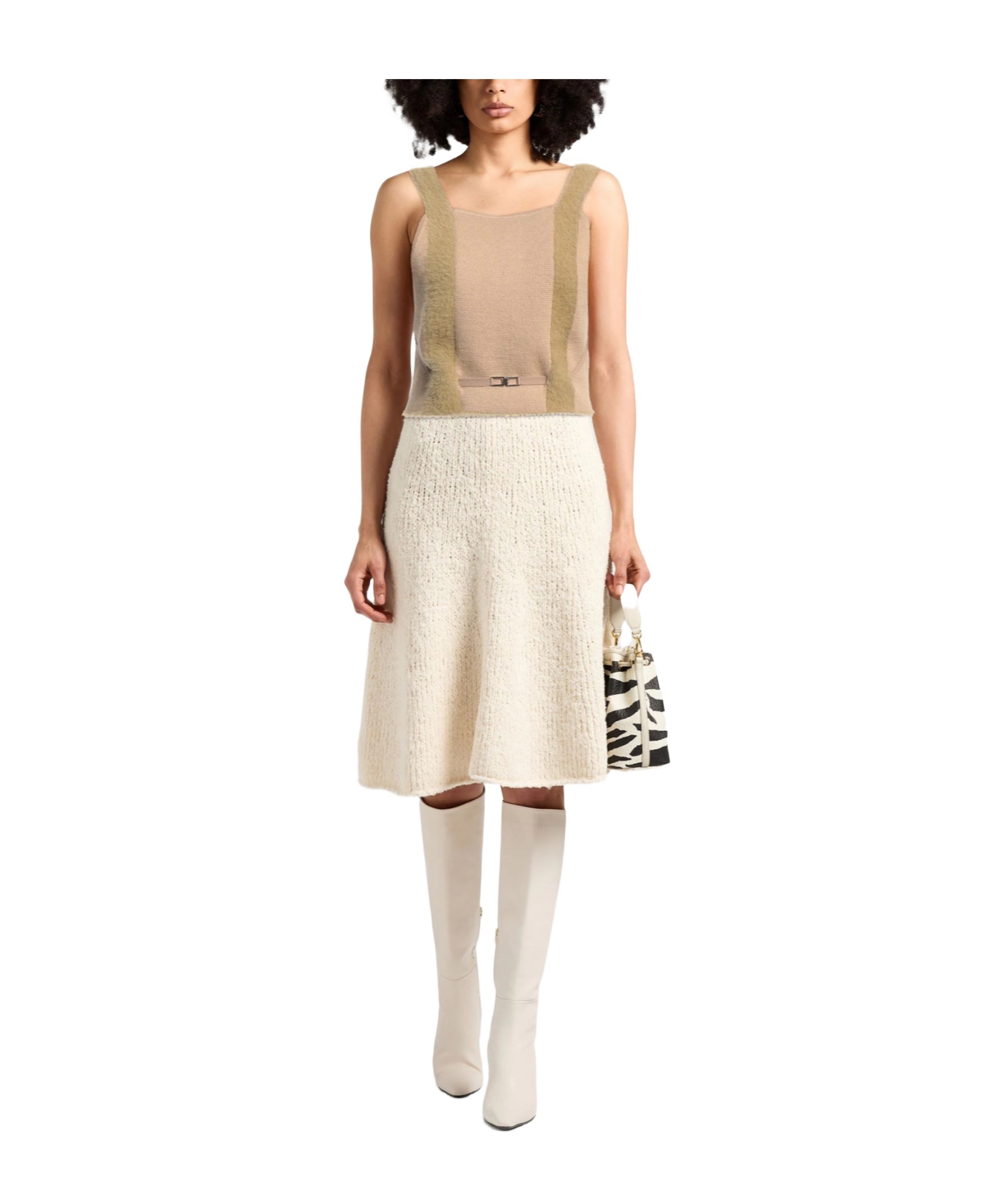 JACQUEMUS Jacquemus Sleeveless Square-Neck Knit Top with Back Cut-Out